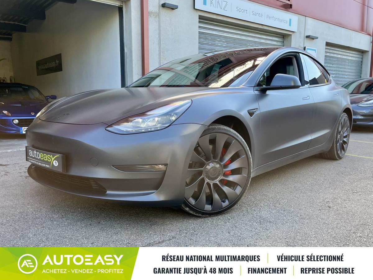 TESLA MODEL 3 d'occasion Perfomance 530+ / 2023 / PPF complet gris mat ...